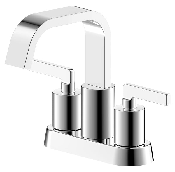Saint-Lazare 4 in. Centerset Bathroom Faucet with Ribbon Spout in Chro ...