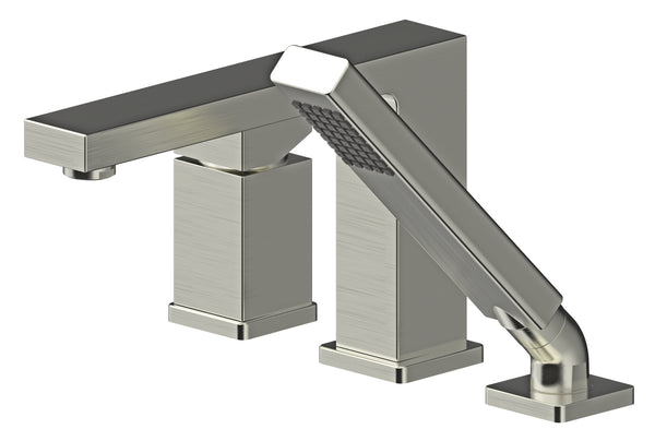 Hotel de Ville 3- Hole Single Handle Roman Tub Faucet With Hand Shower ...